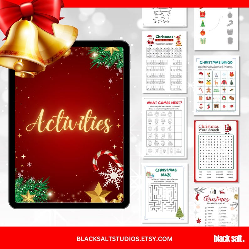 500+ Kids Christmas Mega Bundle Printable Fun Activities, Colouring ...
