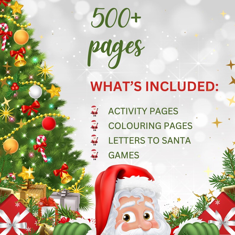 500+ Kids Christmas Mega Bundle Printable Fun Activities, Colouring ...