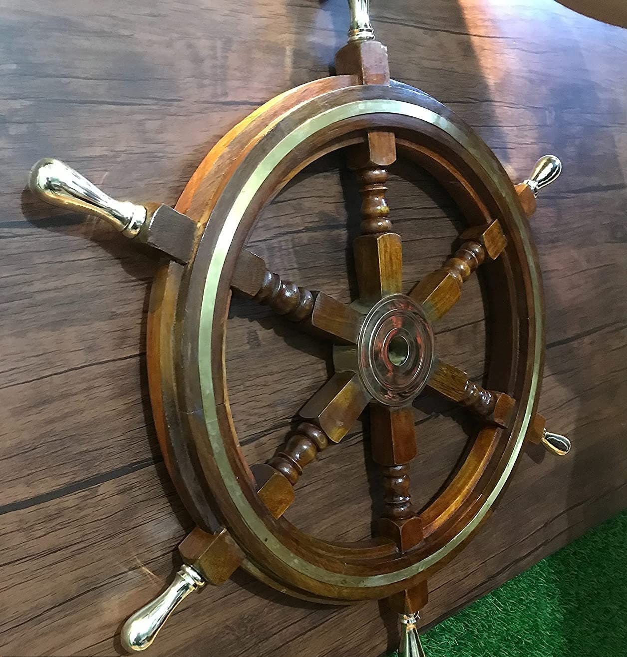 Nautical Ship Steering Wheel Pirate Wheel Ships Wheel Wood Wheel ...