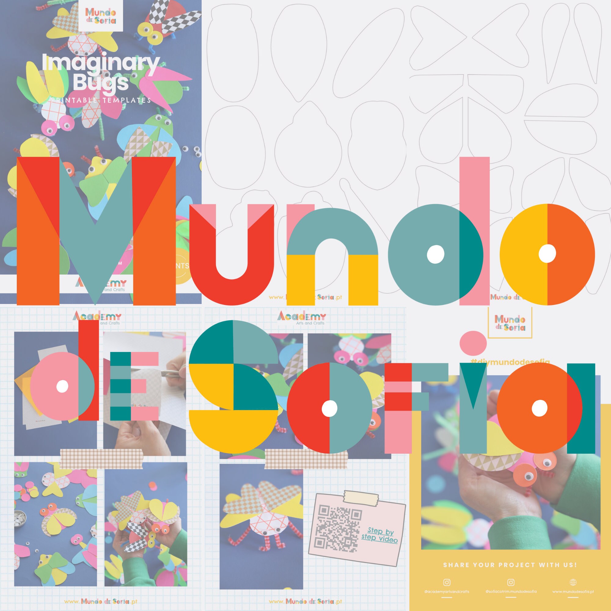 Imaginary Bugs, Paper Craft, Kids Activity DIY, Diy Crafts, Paper Bug ...