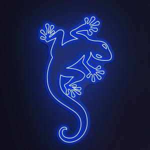 Gecko Neon Sign, Lizard LED Light, Gecko LED Neon Art, Animal Wall ...