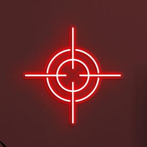 Target Neon Sign, Target LED Light, Game Room Wall Decor, Sports Shop ...