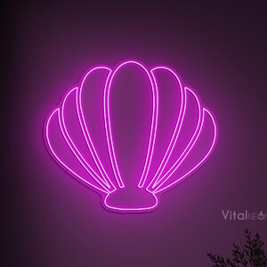 Seashell LED Neon Sign, Beachy Home Decor - Etsy