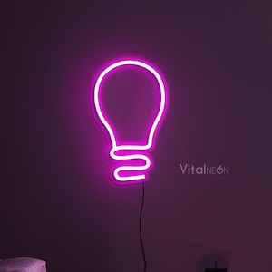 Bulb Neon Sign, Bulb LED Decor Light for Bedroom Nursery Party, Room ...