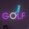 Golf Player Neon Sign, Golf Player LED Light, Golf Club Wall Decor ...