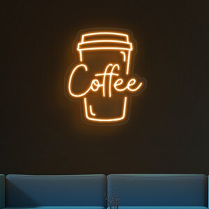 Coffee Neon Sign, Coffee Shop Neon Light, LED Wall Decor for Cafe and ...