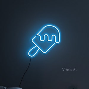 Popsicle Neon Sign, Ice Pop LED Light, USB Powered Bedroom Decor, Wall ...