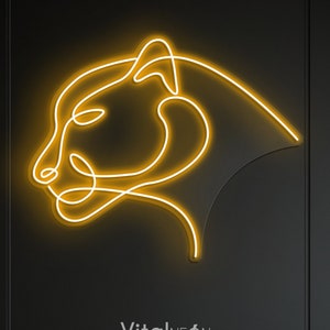 Jaguar Cat Neon Sign, LED Jaguars Animal Neon Light, Wall Decor for ...