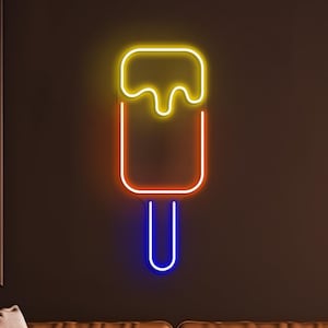 Popsicle Neon Sign, Popsicle LED Light, Ice Cream Wall Decor, Summer ...