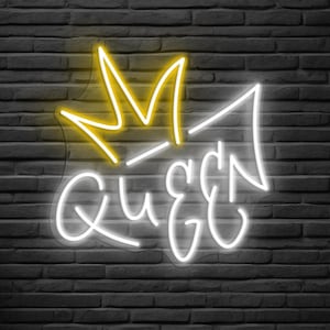 Queen Neon Sign, Crown LED Wall Decor, Home Wall Light - Etsy