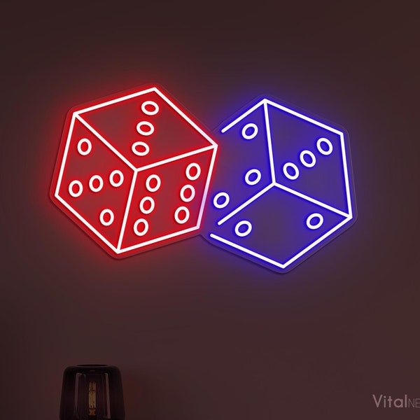 Neon Dice - Etsy