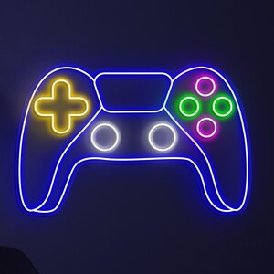 Game Controller Neon Sign, Game Console LED Light, Game Zone Wall Decor ...