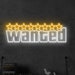 Wanted Neon Sign, Wanted LED Light, Outlaw Wall Decor, Game Room Wall ...