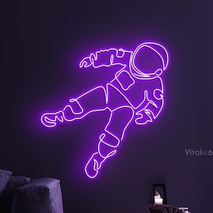 Astronaut LED Neon Sign, Space Wall Art, Kids Room Decor - Etsy