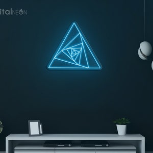 Triangle Neon Sign, LED Infinity Triangle Light, Geometric Decor, LED ...