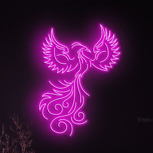 Phoenix Neon Sign, Phoenix LED Wall Art, Phoenix Led Sign, Mythical ...