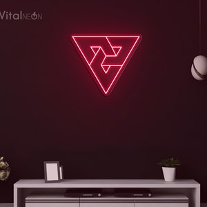 Triangles Neon Sign, Geometric LED Wall Art, Triangles Neon Light, Home ...