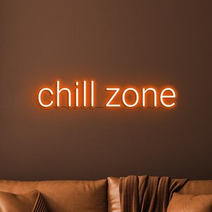 Chill Zone Neon Sign, Chill Zone LED Sign, Custom Neon Light for Home ...
