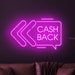 Cash Back Neon Sign, LED Neon Light, Shop Decor, Signage for Stores ...