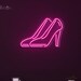 High Heel Neon Sign, LED Wall Decor for Fashionistas & Shoe Lovers ...