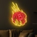 Flaming 8-ball Neon Sign, Flaming 8-ball LED Light, 8-ball LED Neon Art ...