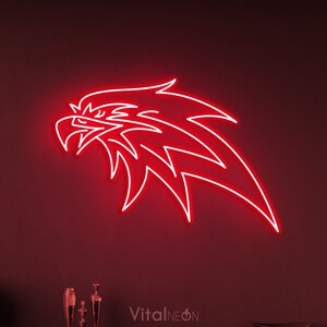 Eagle Head Neon Light, Eagle Wall Decor, Bird of Prey Neon Sign, LED ...