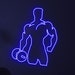 Bodybuilder Neon Sign, Bodybuilder LED Light, Gym Wall Decor, Fitness ...