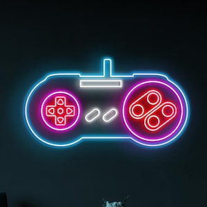Game Controller Neon Sign, Game Controller LED Light, Gaming Zone Decor ...