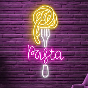 Pasta Neon Sign, Pasta LED Light, Restaurants Wall Decor, Pasta Shop ...