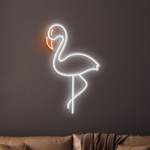 Flamingo Neon Sign, Flamingo LED Light, Birds Shop Wall Decor, Chill ...