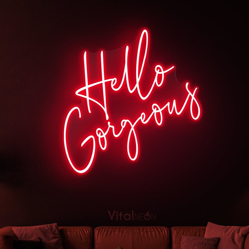 Hello Gorgeous Neon Sign - Etsy