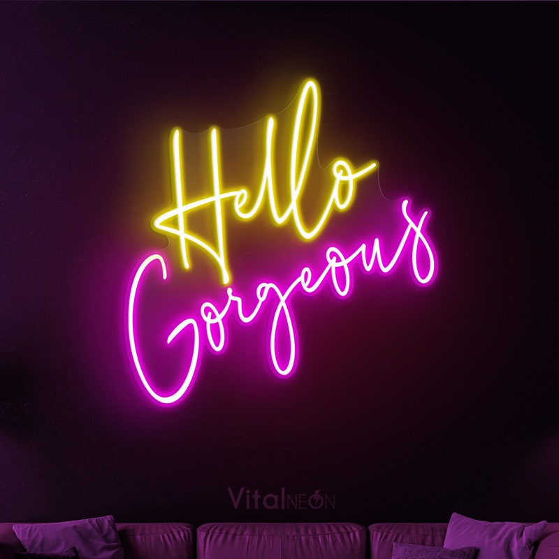 Hello Gorgeous Neon Sign - Etsy