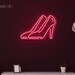 High Heel Neon Sign, LED Wall Decor for Fashionistas & Shoe Lovers ...