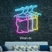 Hanger LED Neon Light, Wall Decor for Laundry Shop, Wardrobe, Cloth ...