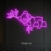Panda Neon Sign, Panda on Bamboo Branch Neon Light, Kawaii Animal Neon ...