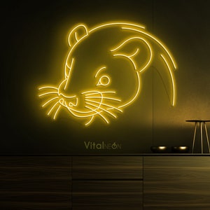 Otter Neon Light, Otter LED Neon Sign, LED Otter Wall Art for Bedroom ...