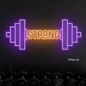 Barbell Neon Sign, Workout LED Light, Gym Decor Neon Sign for Game ...