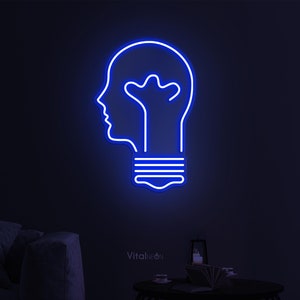Human Bulb Neon Sign, Human Bulb LED Light, Brain Bulb LED Neon Art ...