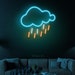 Raining Cloud Neon Sign, Raining Cloud Light, Raining Cloud LED Neon ...