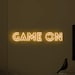 Game on Neon Sign, Game on LED Light, Gaming Zone Wall Decor, Video ...