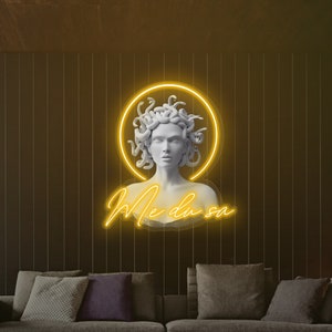 Medusa Head Neon Sign, Mythical LED Art, Greek Mythology Masterpiece ...