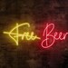 Free Beer Neon Sign, Free Beer LED Light, Free Beer Wall Art, Custom ...