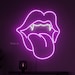 Lips Tongue Neon Sign, Lips Tongue LED Light, Vampire Kiss Neon Sign ...