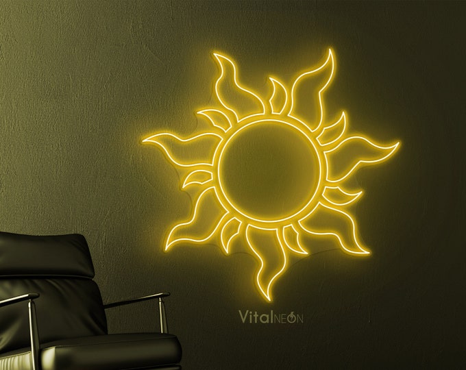 Sun and Moon Neon Sign, Christmas Gift, Personalized Gift, Sunshine ...