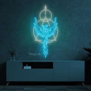 Phoenix Neon Light, Phoenix Neon Art, Phoenix Tattoo Wall Decor ...
