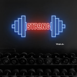 Barbell Neon Sign, Workout LED Light, Gym Decor Neon Sign for Game ...