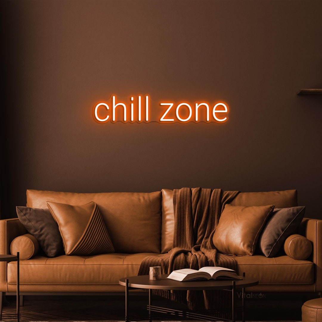 Chill Zone Neon Sign, Chill Zone LED Sign, Custom Neon Light for Home ...