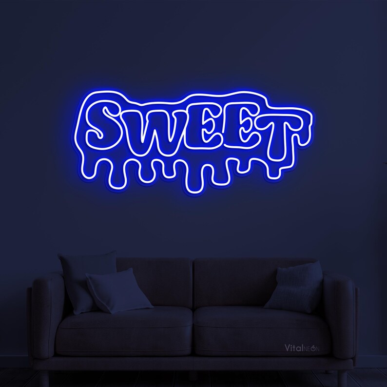 Sweet Neon Sign Dimmable LED Light Dessert Wall Art Candy Shop Room ...