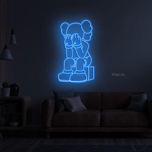 Crying Companion Neon Sign, Kaws Crying Led Neon Light, Neon Sign for ...