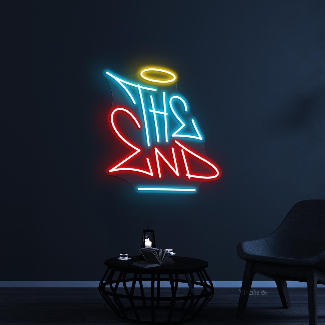 The End Neon Sign, the End LED Light, Cinema Wall Decor, Home Wall Art ...